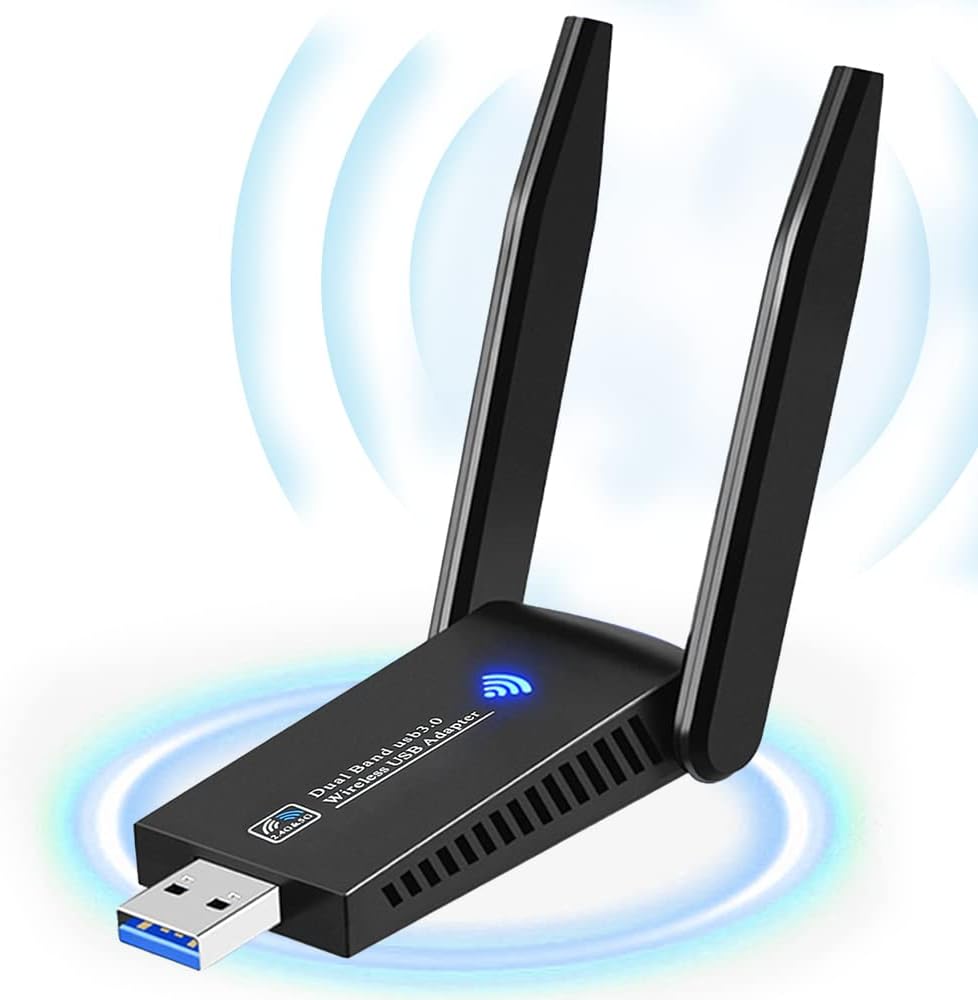 LUMEZING Adaptador WiFi USB,AC 1300Mbps 5dbi WiFi Receptor 802.11 ...