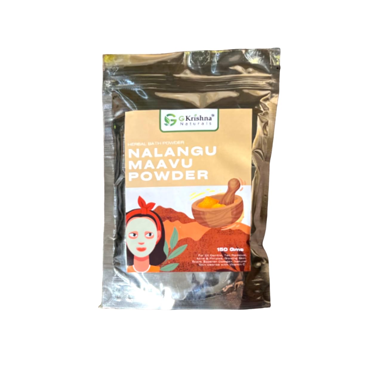 G Krishna Naturals Nalangu Maavu Powder For Natural Face Glow ...