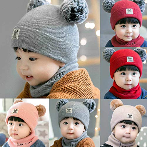 Buy Zeki Baby Hat Scarf Winter Baby Hat Scarf, Cute Newborn Infant ...