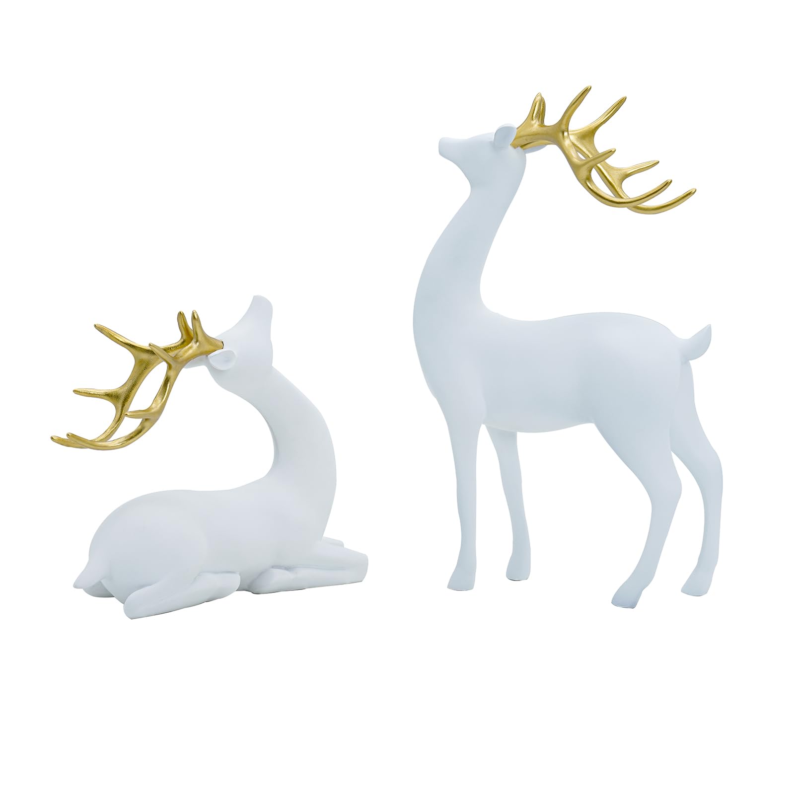 Amazon.com: V Viatanst Festive Resin Christmas Reindeer Figurine ...
