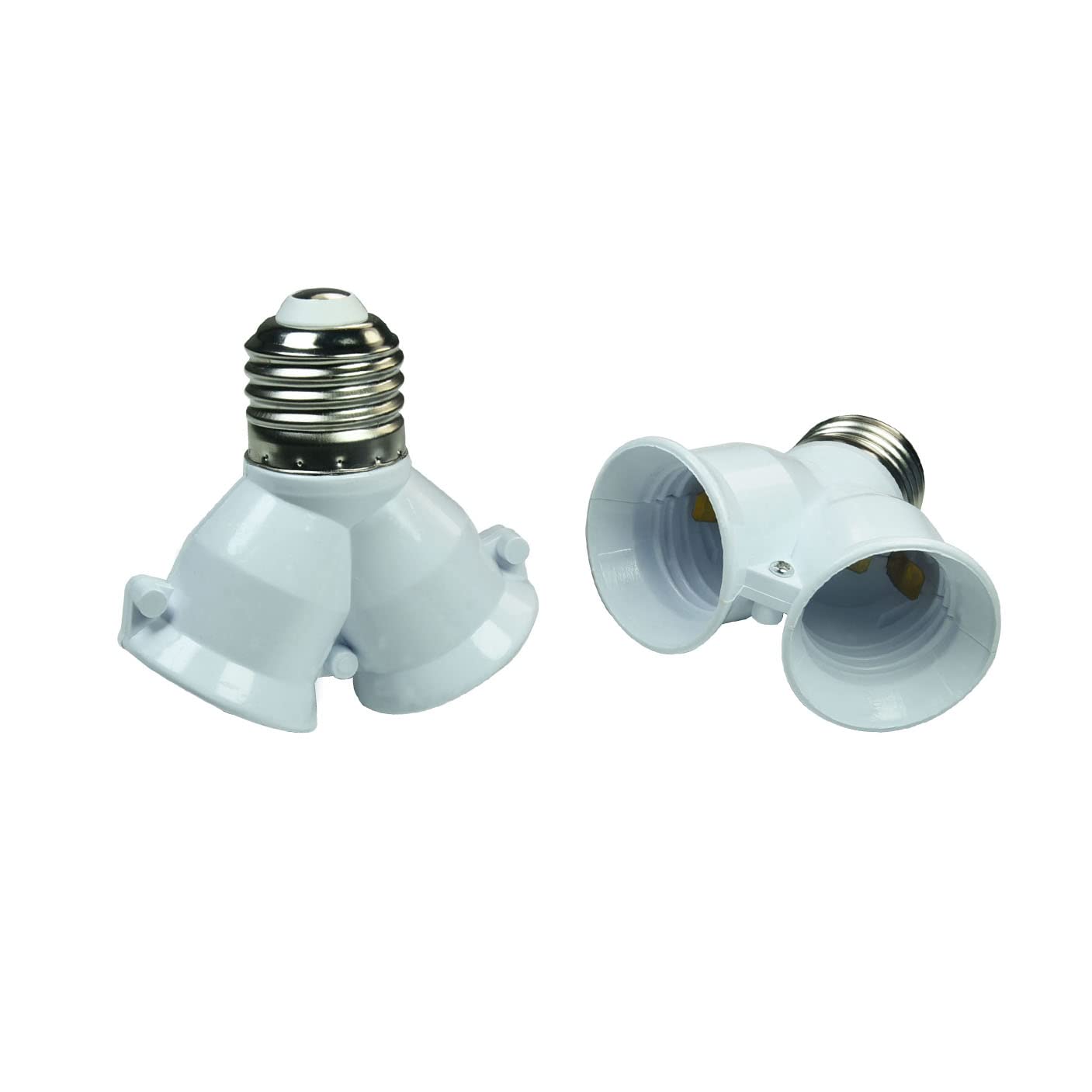 YCSSSD 2 in 1 E26E27 Light Bulb Socket Splitter Adapter, Standard ...