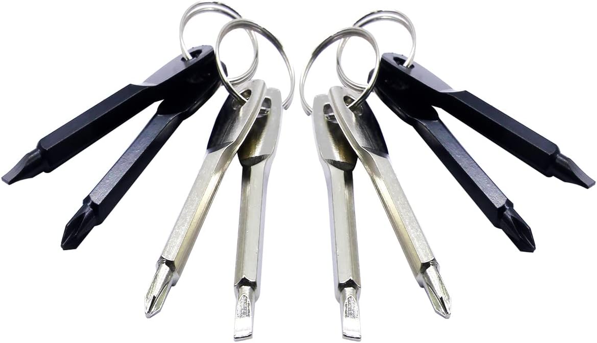 Beeiee Pocket Screwdriver,Keychain Screwdriver Set,8PCS,Flat Head ...