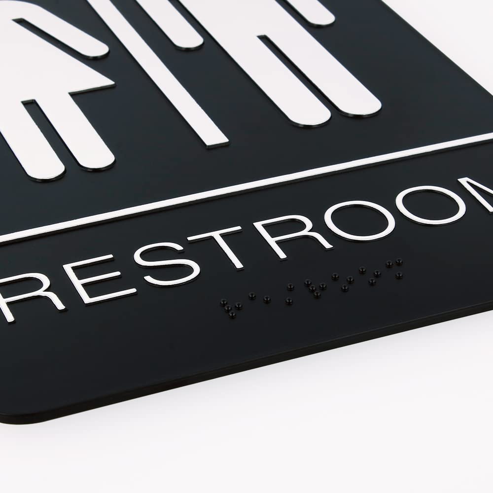 Men Women Handicap Bathroom Signs ExcelMark ADA Restroom Signs ...