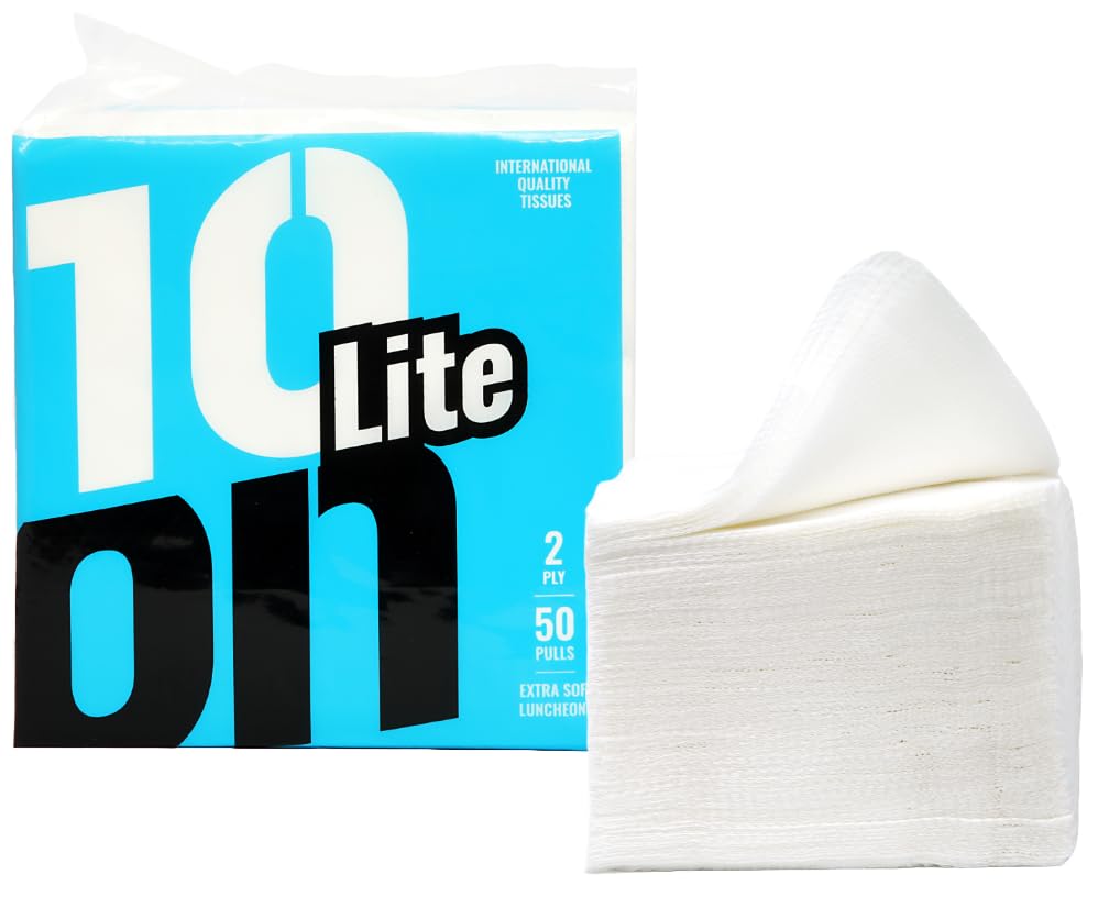 10on Lite Extra Soft Tissue Paper Napkins | Large Size 33x 33 cms | 2 ...