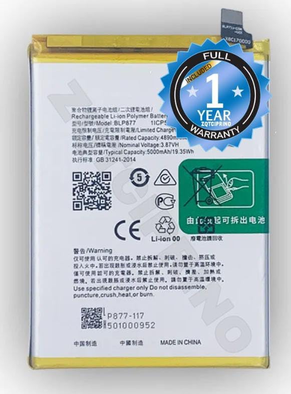 ZQTCIPRINO® Original BLP877 Battery for Realme 8/8i Battery with 1 Year ...