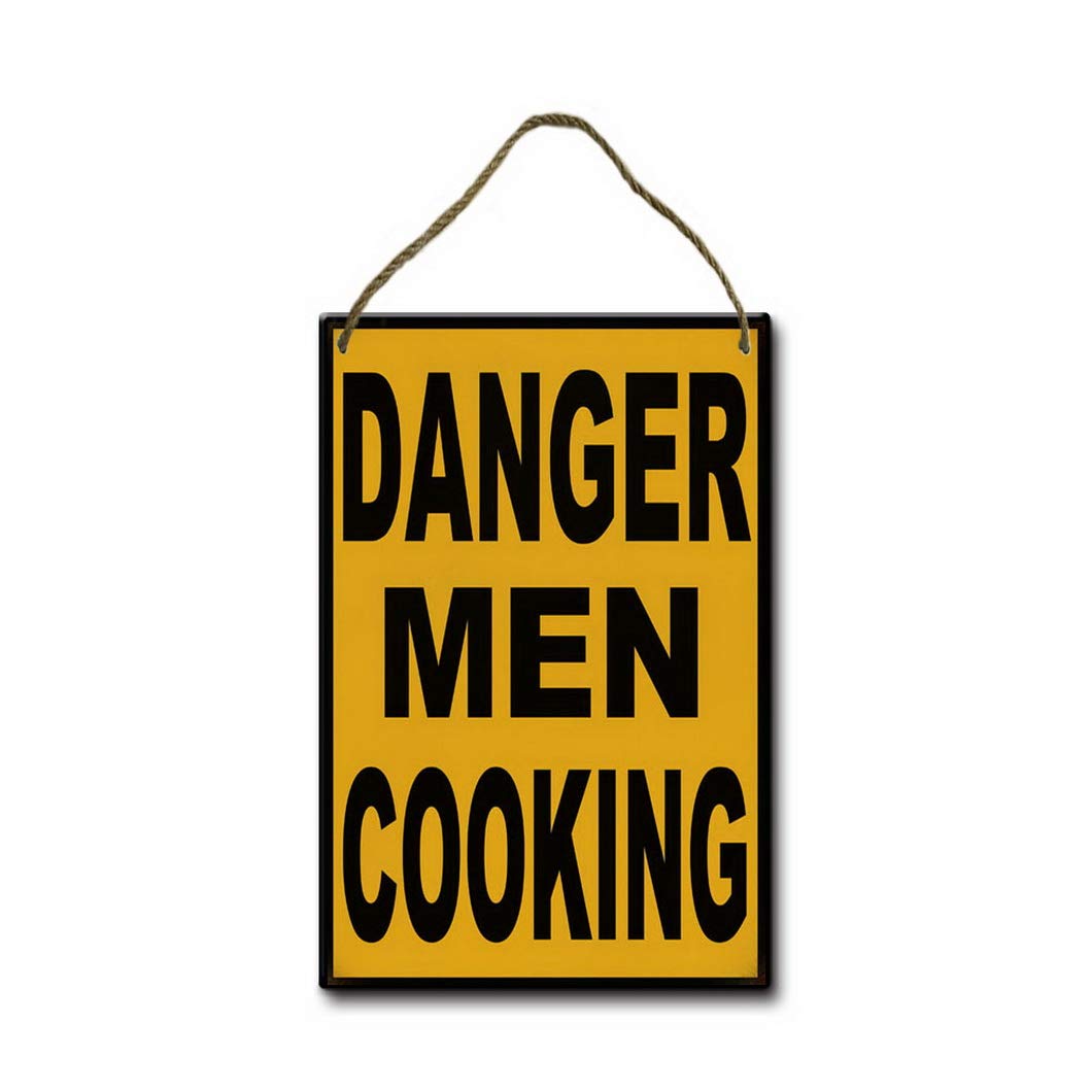 Snapklik.com : Happyen Wood Sign Danger Men Cooking Garage Art Warning ...