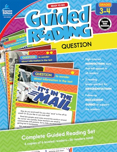 Carson Dellosa Ready to Go: Question Guided Reading Set, Grades 3-4 ...