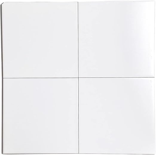 6x6 Ceramic Wall Tile - Square, Color: Matte White - Bath Tiles Ceramic ...