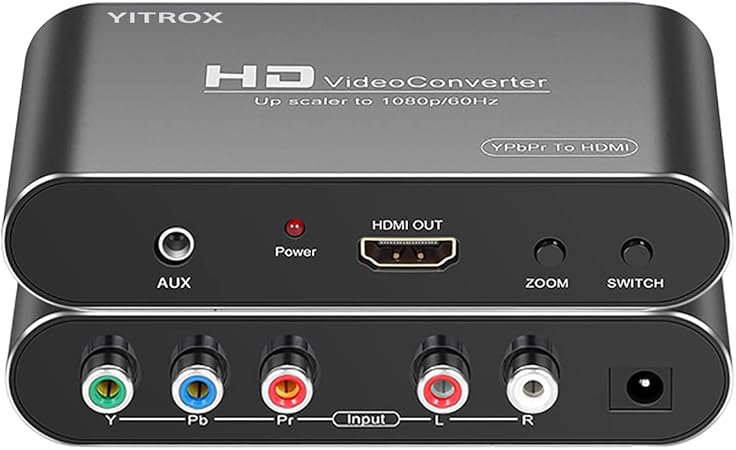 YITROX Component to HDMI Converter Upscaler, YPbPr to HDMI Converter ...