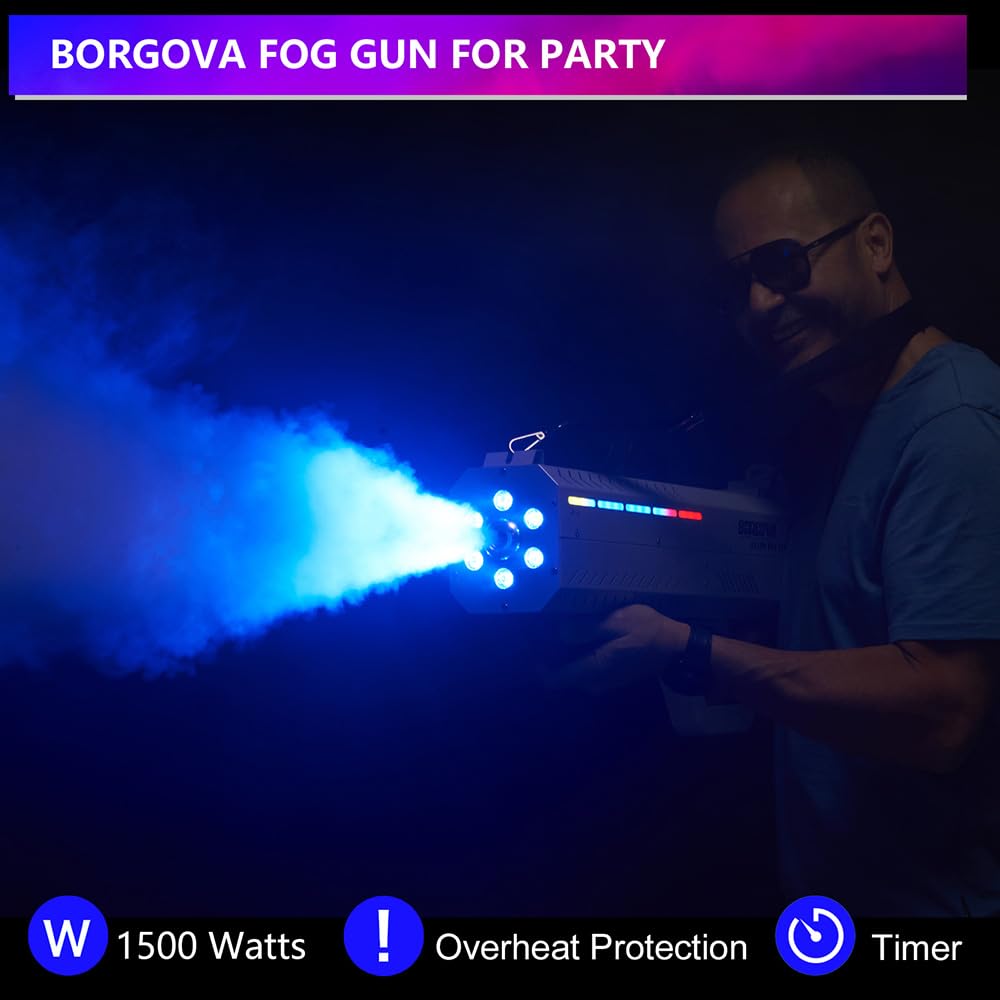 Snapklik.com : Smoke Gun For Party, 1500W Handheld Fog Machine Cannon