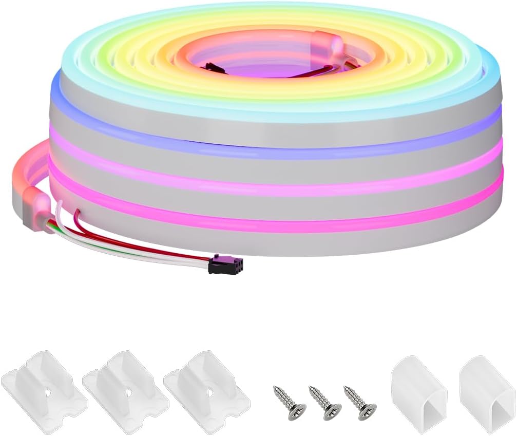 Amazon.com: SEZO Addressable WS2811 IC RGB LED Neon Rope Lights Neon ...