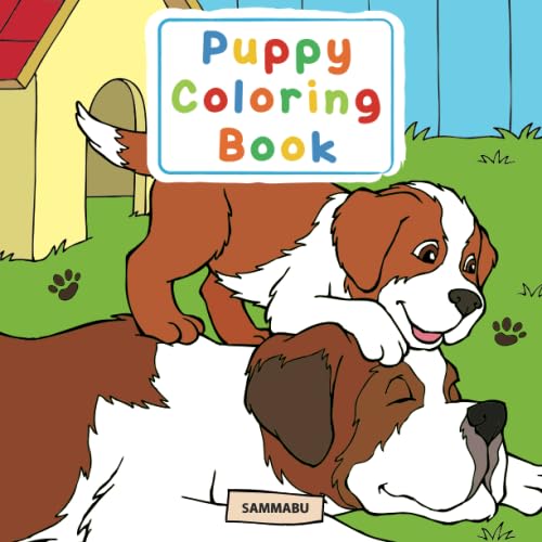 Puppy Coloring Book: For Kids and Adults who Love Dogs and Puppies ...