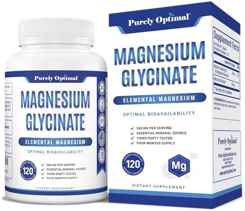Amazon.com: Purely Optimal Magnesium Glycinate 500mg - Premium Non ...