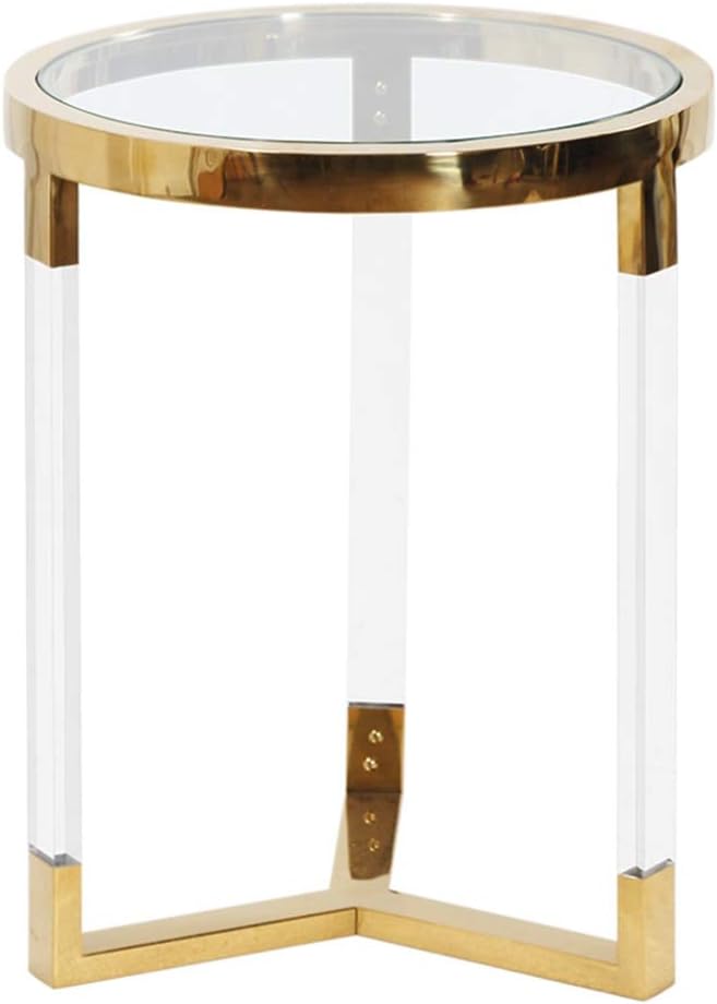 Amazon.com: LIPJIA Side Table Transparent Acrylic Side Table, Stainless ...