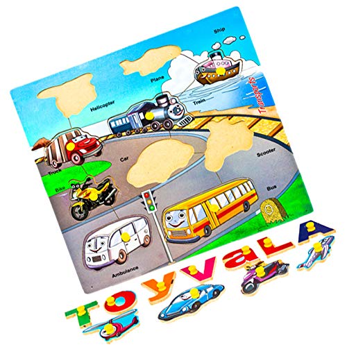 Enchanting Pinewood Wooden Puzzle Various Transport Vehicles Learning ...