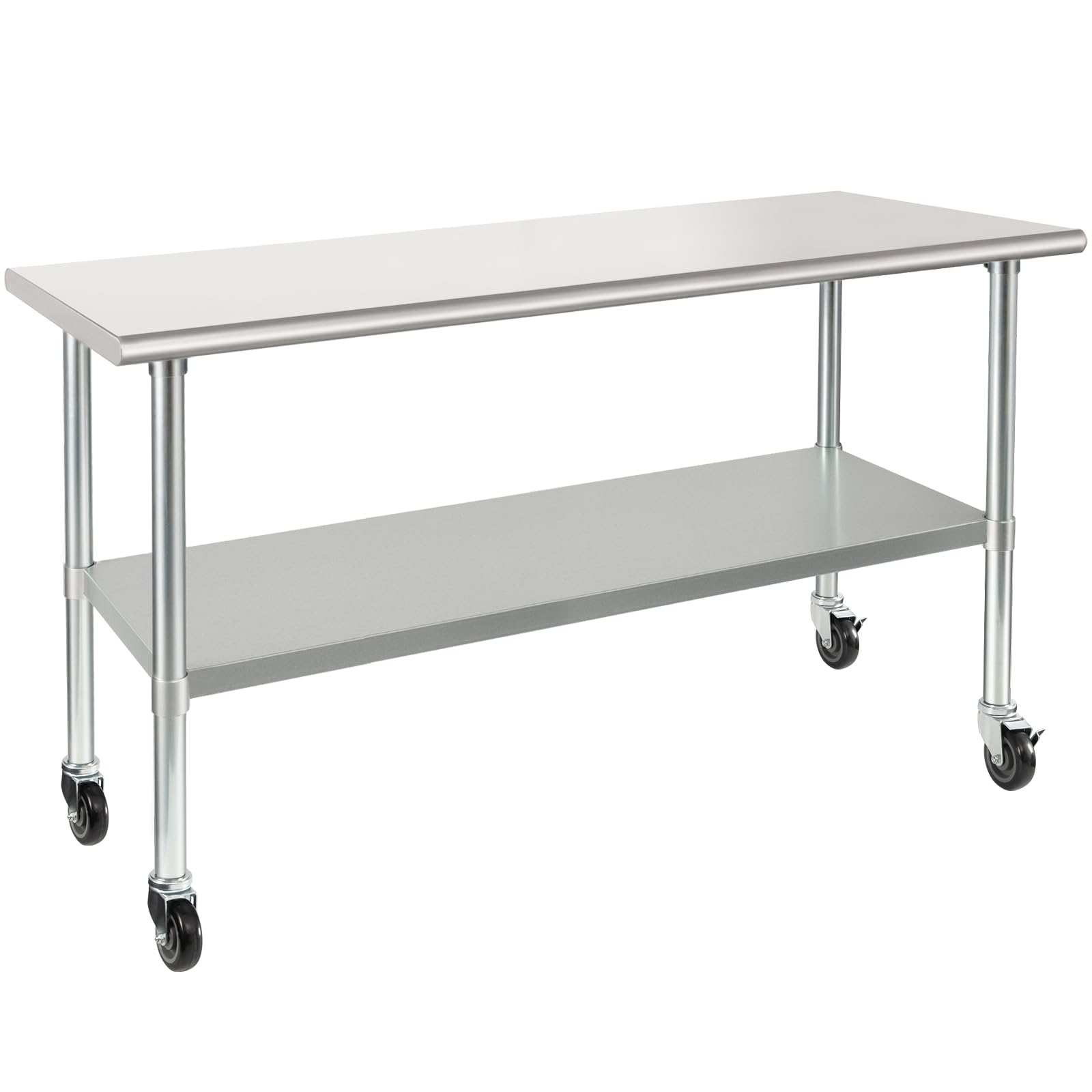 Amazon.com: HARDURA Stainless Steel Table with Wheels 24 x 60 Inches ...