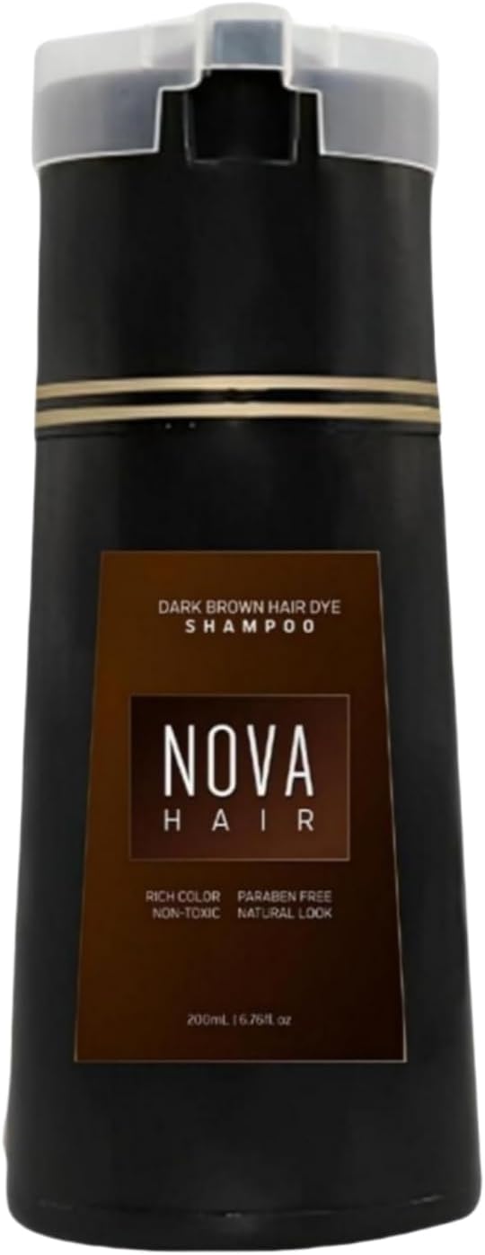 Amazon.com: Bupposes Nova Natural Chestnut Brown Hair Color Shampoo for ...