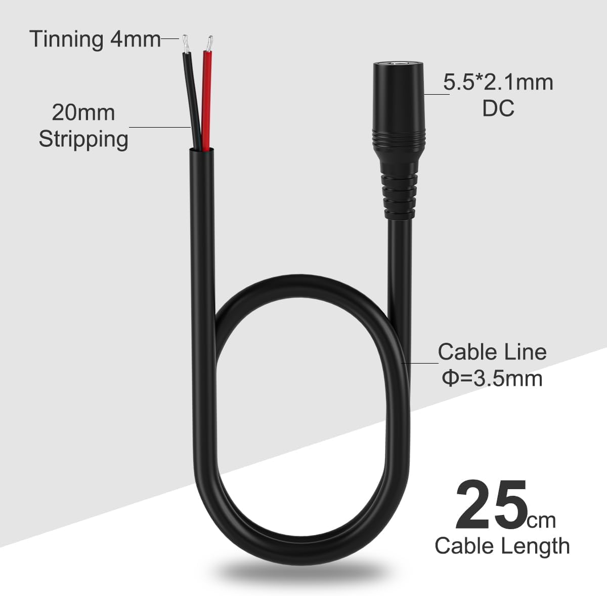 2.1x5.5mm Female DC Connector For CCTV Camera 100pcs 2.1x5.5mm Female S ...