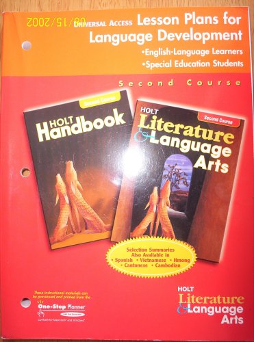 Universal Access Lesson Plans for Language Development (English ...