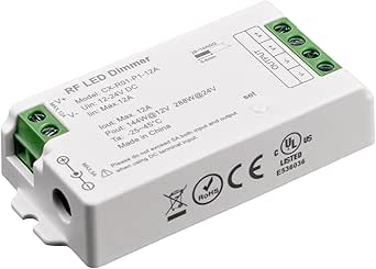 Amazon.com: TUNICHX UL 2.4G RF LED Dimmer Controller Single Color ...