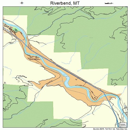 Amazon.com: Large Street & Road Map of Riverbend, Montana MT - Printed ...