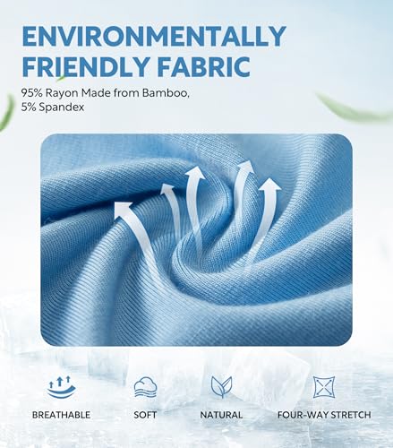 BAMBOO COOL Men's 360° Breathable Mesh Underwear Moisture-Wicking Boxer ...