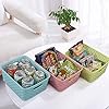 Rinboat Muti-Colour Rectangle Plastic Weave Storage Shelf Baskets, Pack ...