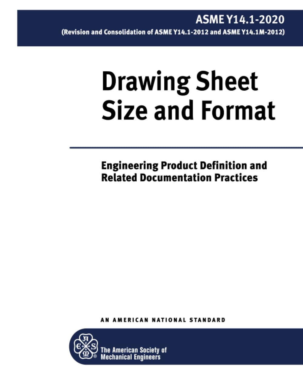 ASME Y14.1-2020: Drawing Sheet Size and Format: The American Society of ...