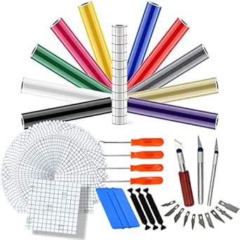 Amazon.com: VViViD Mega Craft Vinyl Starter Kit Includes 10 Rolls of ...