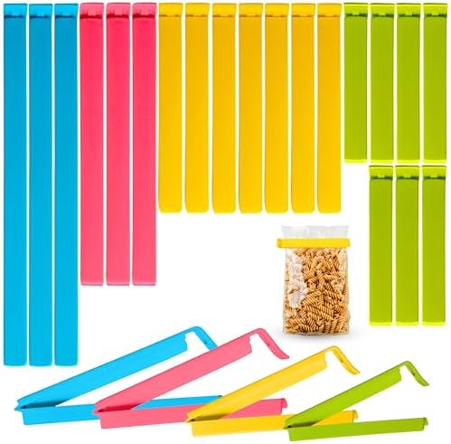 Bag Clips for Food Storage - Pack of 15 Sturdy Food Clips in 3 Assorted ...