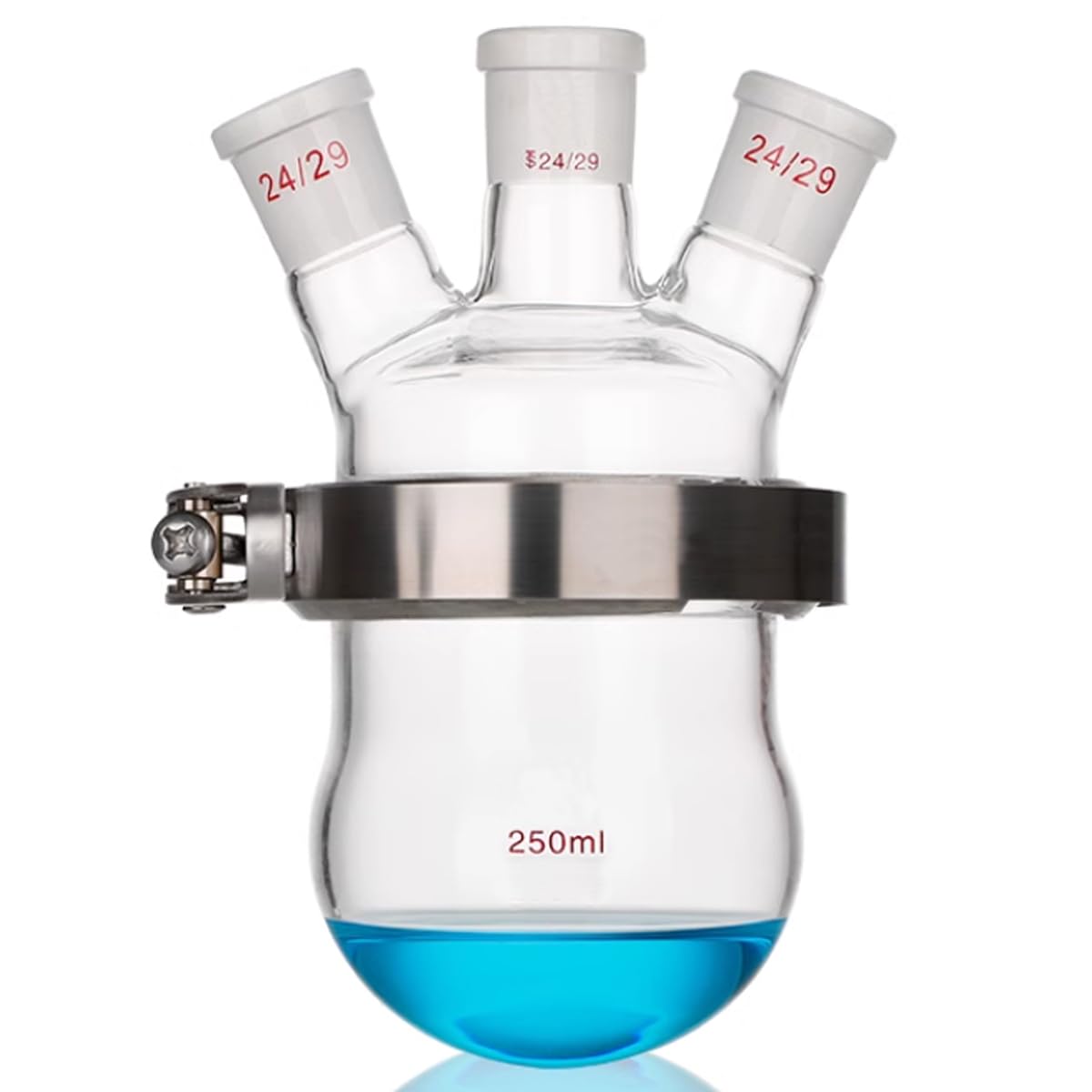 Lab Glass Reactor 3-Neck Round Bottom Lab Reaction Kettle with Lid ...