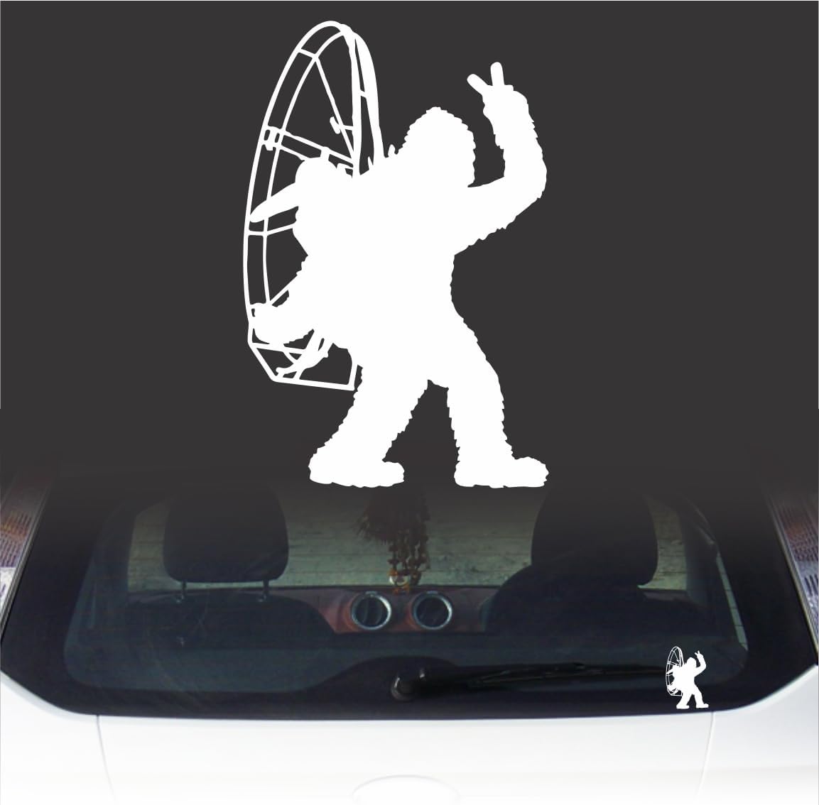 Amazon.com - Paramotor Decal Funny Sasquatch Sticker, Die Cut Vinyl ...