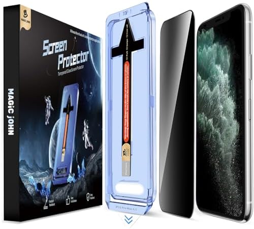 Amazon.com: MAGIC JOHN 2 Pack for iPhone 11 Pro Max 6.5 inch Privacy ...