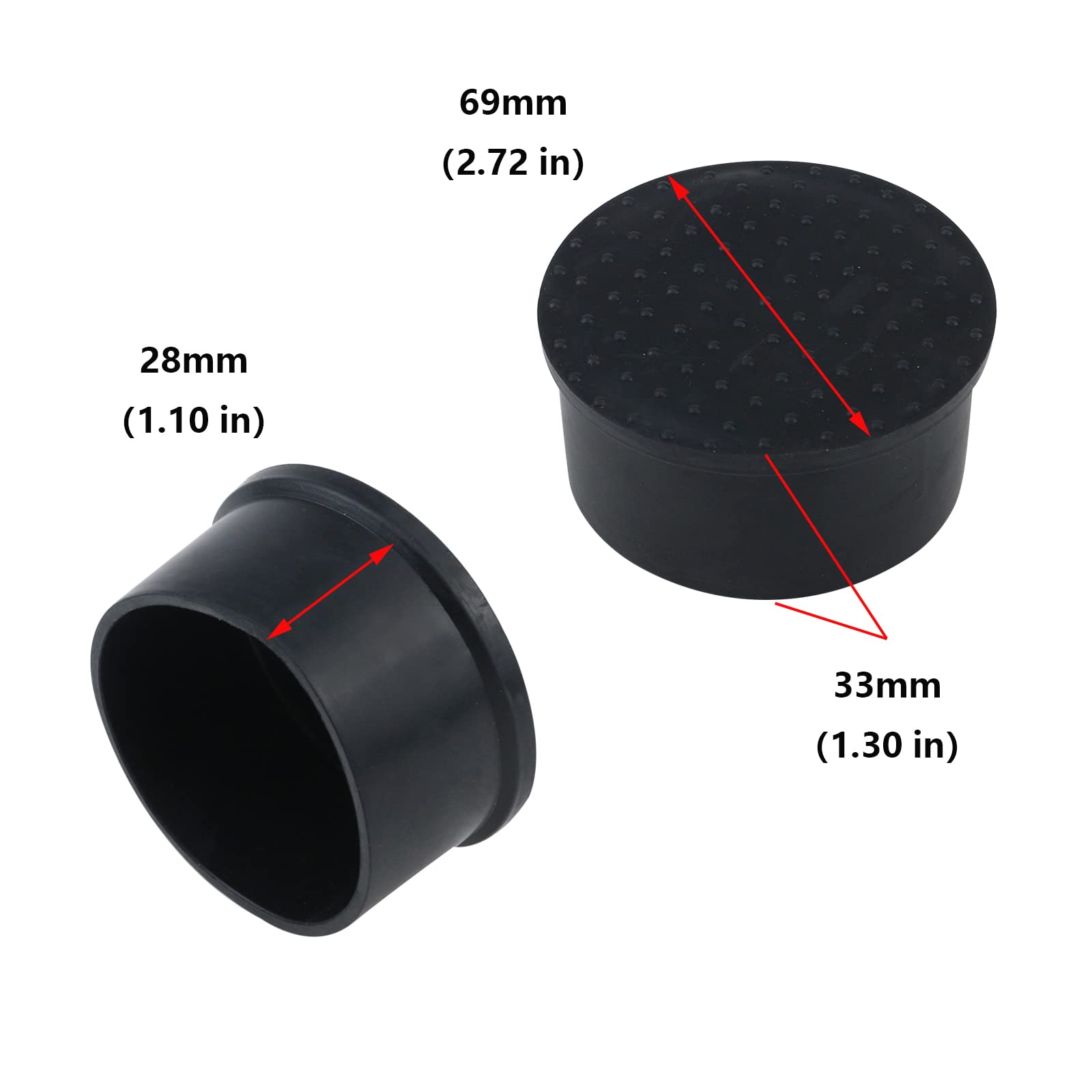 Snapklik.com : Antrader PVC Round Table Leg Tips