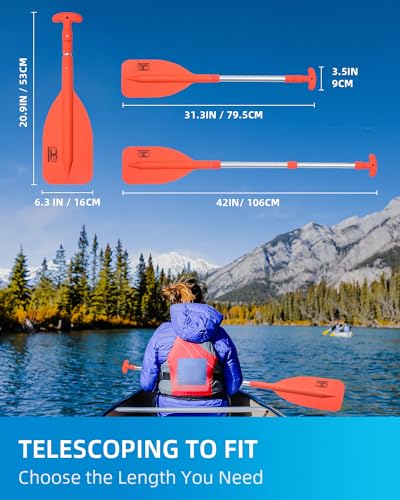 Snapklik.com : OCEANBROAD Telescoping Emergency Paddle 42 Collapsible ...