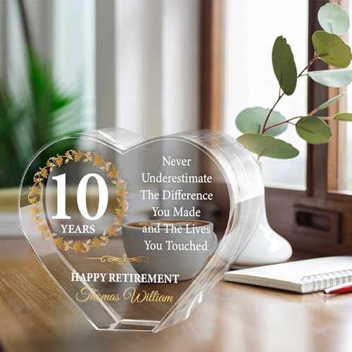 Amazon.com: Retirement Crystal Gift/Keepsake,Farewell Plaque,Suitable ...
