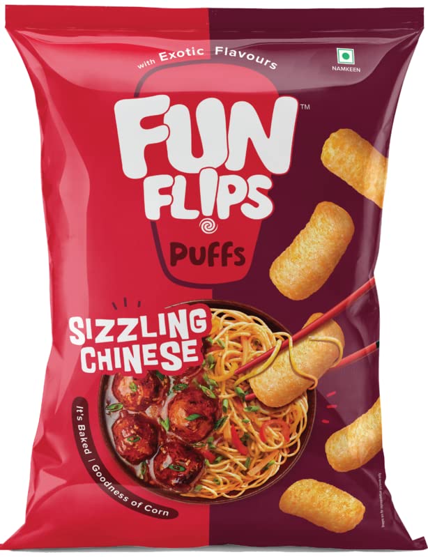 Fun Flips Puffs Sizzling Chinese - Baked Crispy Yummy Tasty & Healthy ...