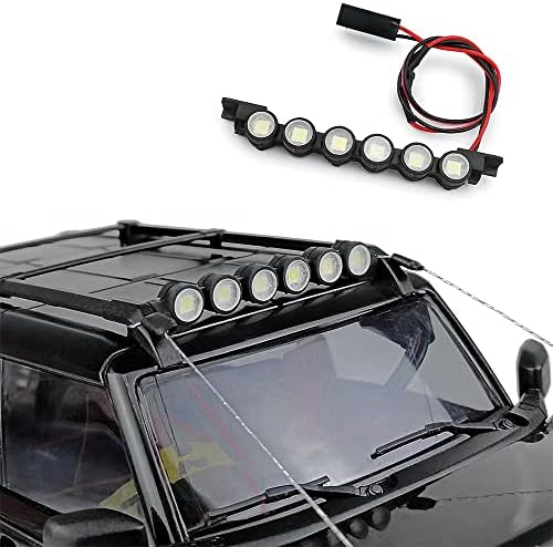 1:18th RC Car Roof Rack LED Light Bar for TRX4M Bronco 1/18 RC Crawler ...