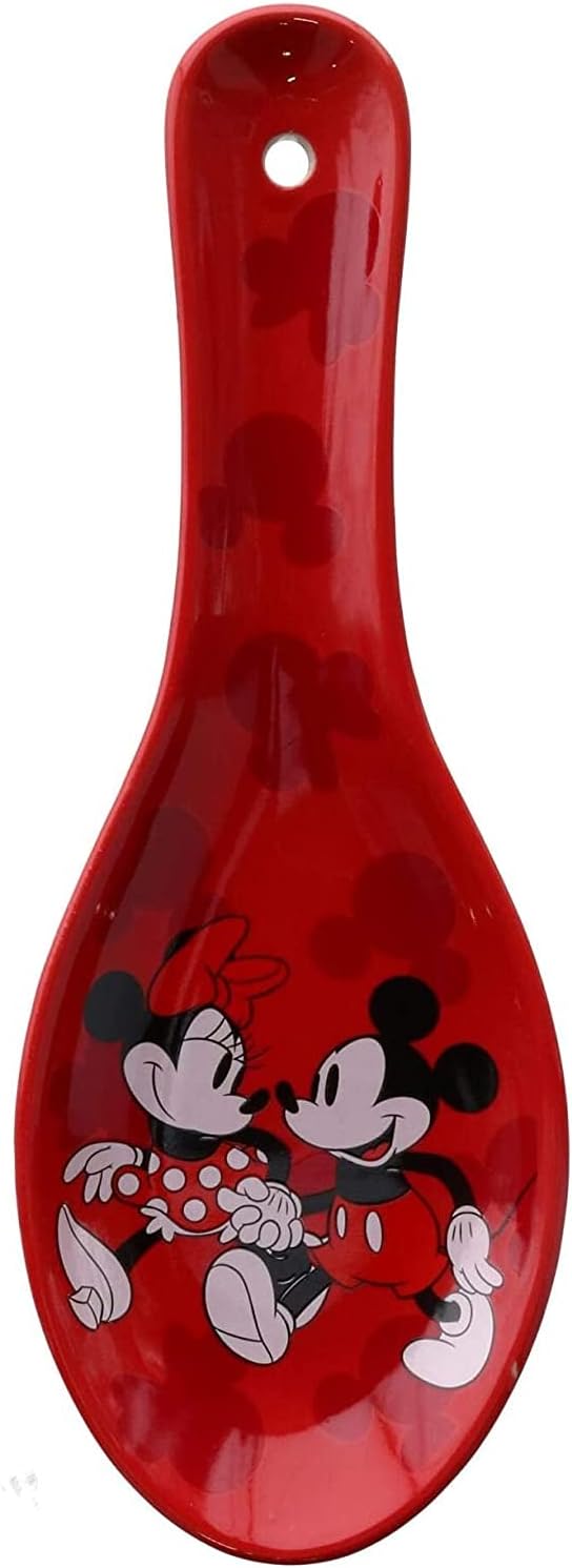 Amazon.com: Disney Mickey and Minnie Mouse Sketch Ceramic Spoon Rest, 9 ...