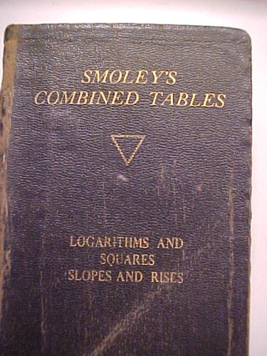 Smoleys Combined Tables Logarithms And Squares Slopes And Rises C K Smoley Books