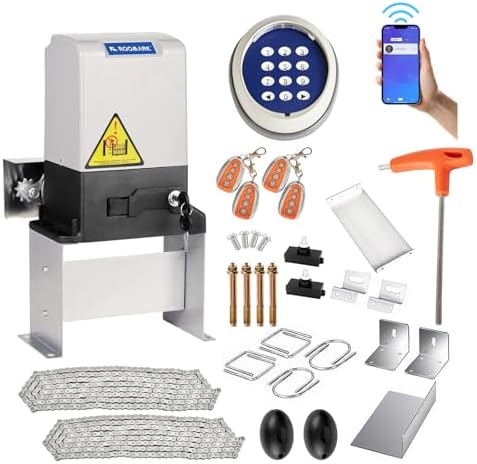 Amazon.com: Automatic Sliding Gate Opener, 4400lbs Chain Operated Gate ...