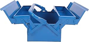 2 Layer 3 Tray Folding Tool Organizer, Cantilever Metal Toolbox for Home, Portable Car Repair ...