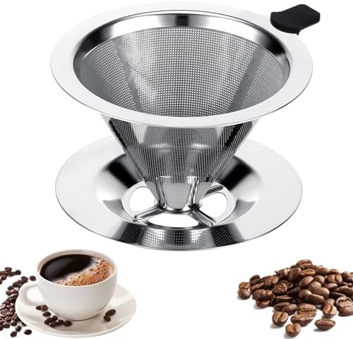 Kasanni Kaffeefilter Edelstahl Kaffeefilter Wiederverwendbar Kaffee ...