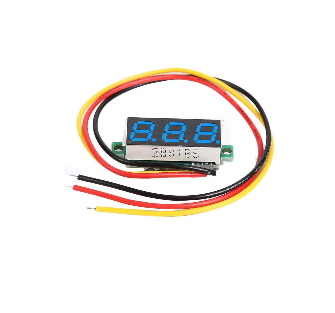 CentIoT - Mini Digital Voltmeter 0.28inch LED Display - 0-100V DC Three ...