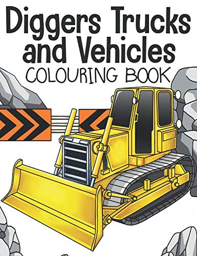 Amazon | Diggers Trucks and Vehicles Colouring Book | Foundation, The ...