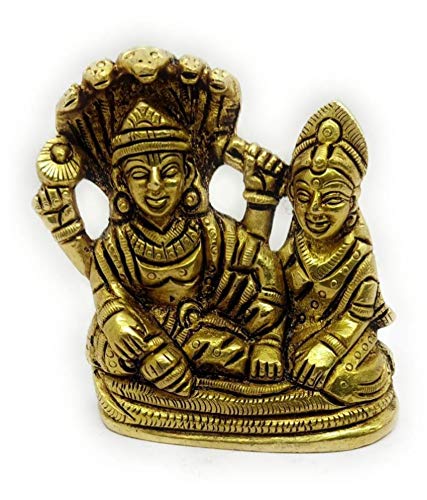 Buy RAMA METAL Brass Vishnu Lakshmi Devi Statue Online at Low Prices in ...