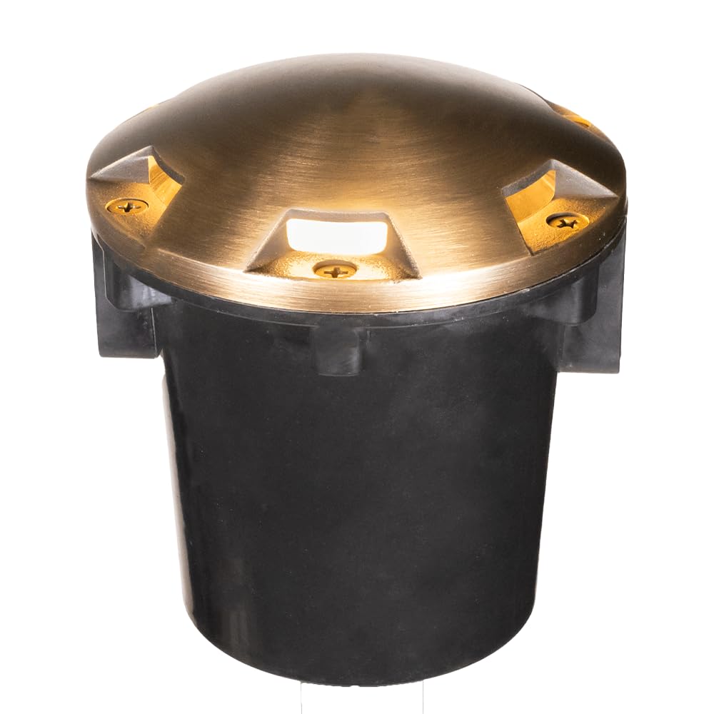 VOLT 12V 3-in-1 Waterproof IP68 Outdoor in-Grade Light with Brass ...