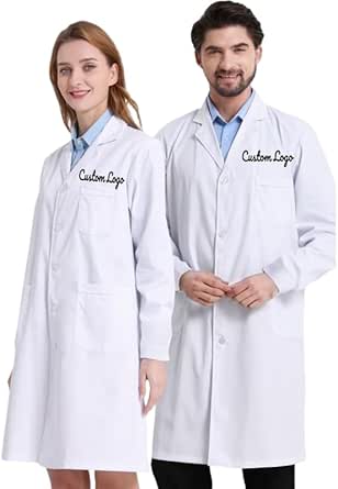 Amazon.com: Personalized Lab Coat, Name Logo Embroidered Medical Lab ...