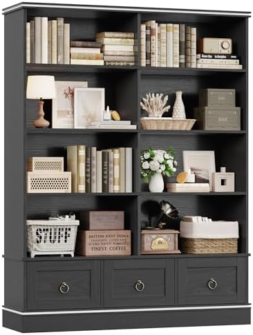 Amazon.com: FACBOTALL 73.1" Bookcase with Doors,6 Tier Large Bookshelf ...