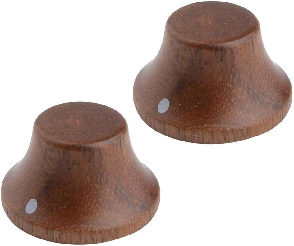 Amazon.com: KAISH 2-Pack Wood Knobs LP/Strat Style Bell Knobs Guitar ...